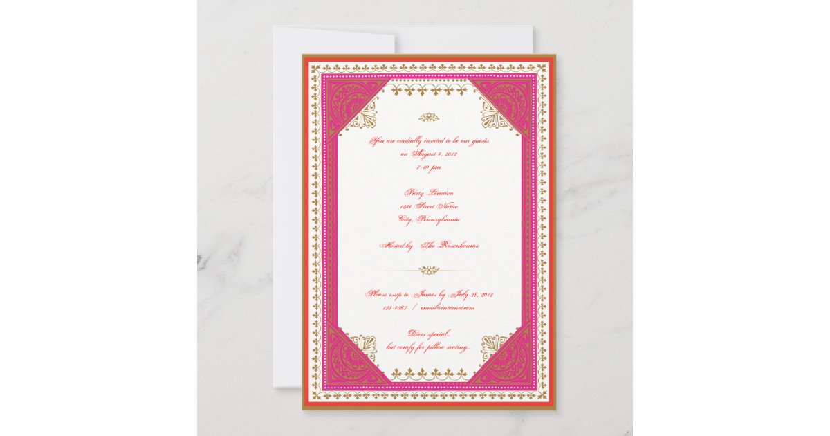 Moroccan themed party invitation | Zazzle