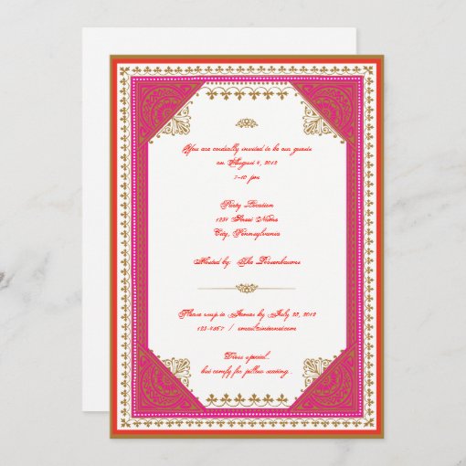 Moroccan themed party invitation | Zazzle