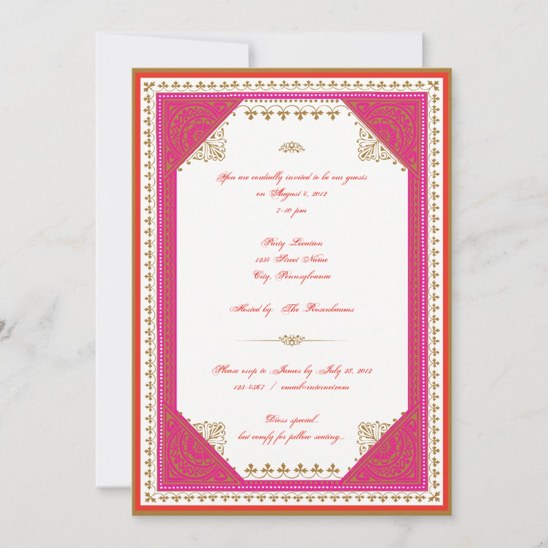 Moroccan themed party invitation | Zazzle