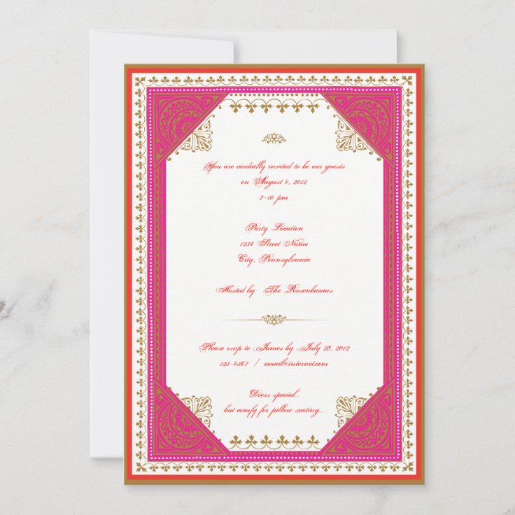 Moroccan themed party invitation | Zazzle