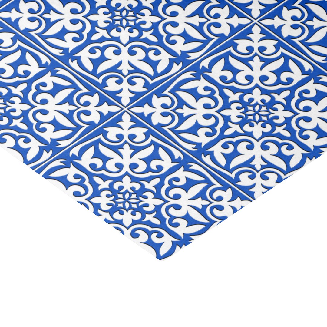 Moroccan tile - cobalt blue and white tissue paper | Zazzle