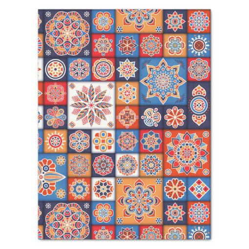 Moroccan Tile Pattern Tissue Paper | Zazzle