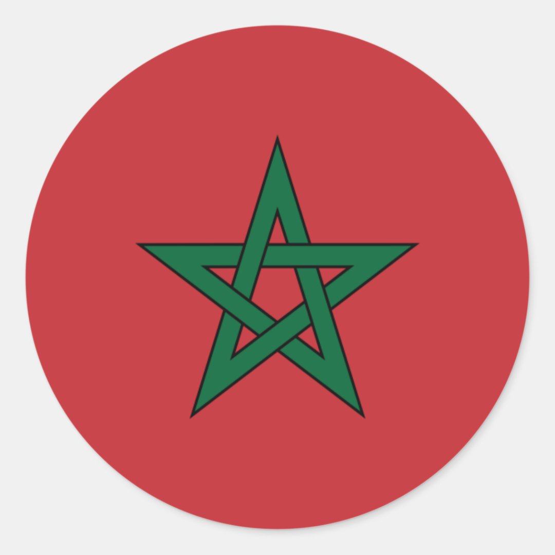 morocco classic round sticker | Zazzle