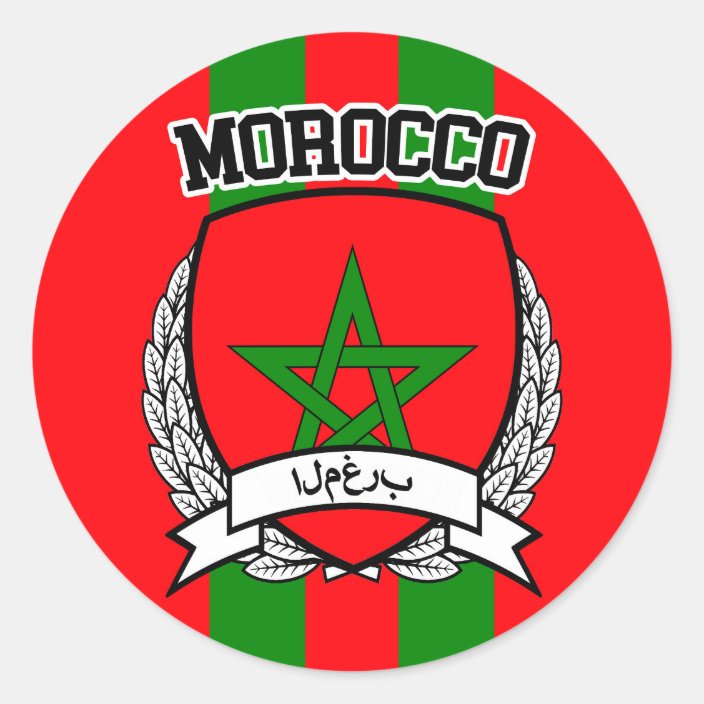 Morocco Classic Round Sticker | Zazzle.com