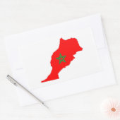 morocco country flag map shape symbol rectangular sticker | Zazzle
