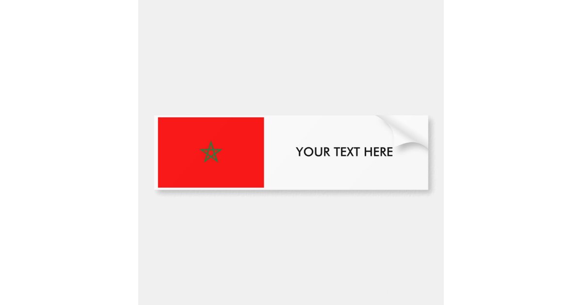 Morocco FLAG Bumper Sticker | Zazzle
