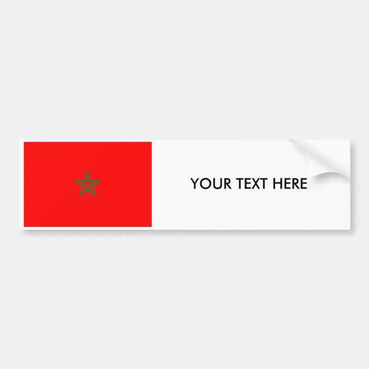 Morocco FLAG Bumper Sticker | Zazzle