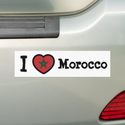 Morocco Flag Bumper Sticker | Zazzle