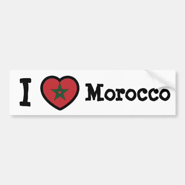 Morocco Flag Bumper Sticker | Zazzle