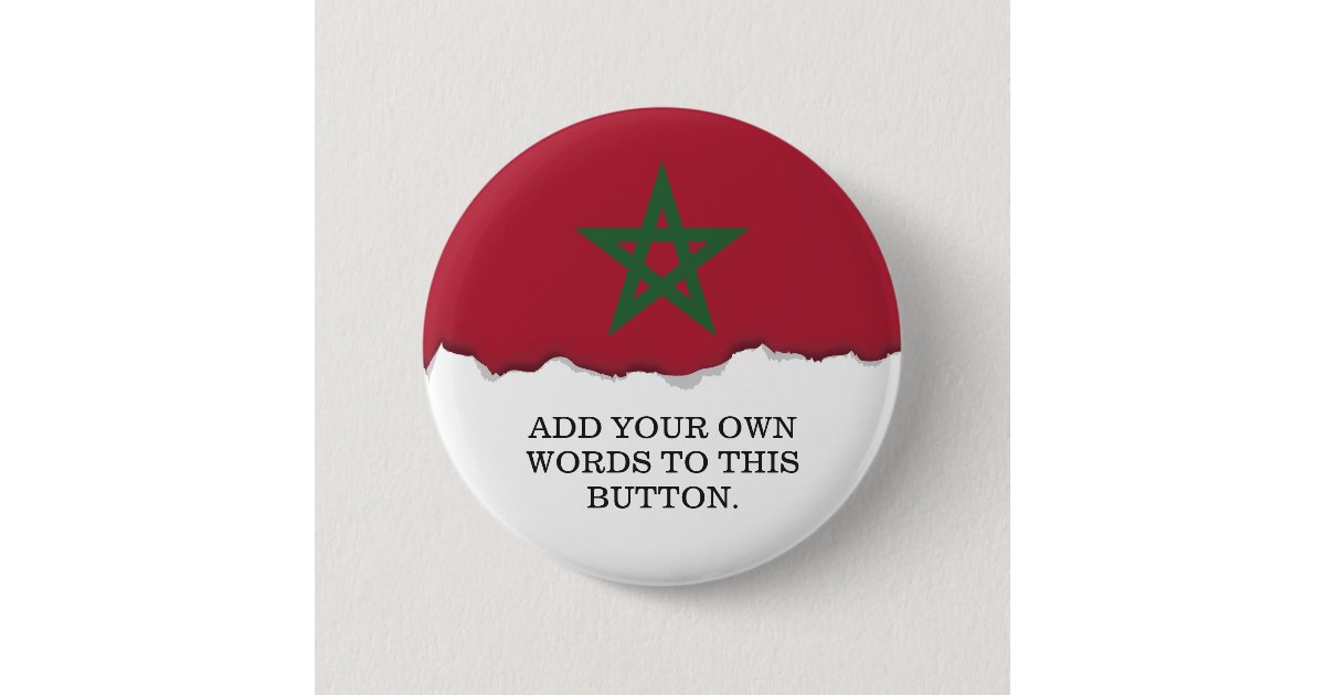 Morocco Flag Button | Zazzle