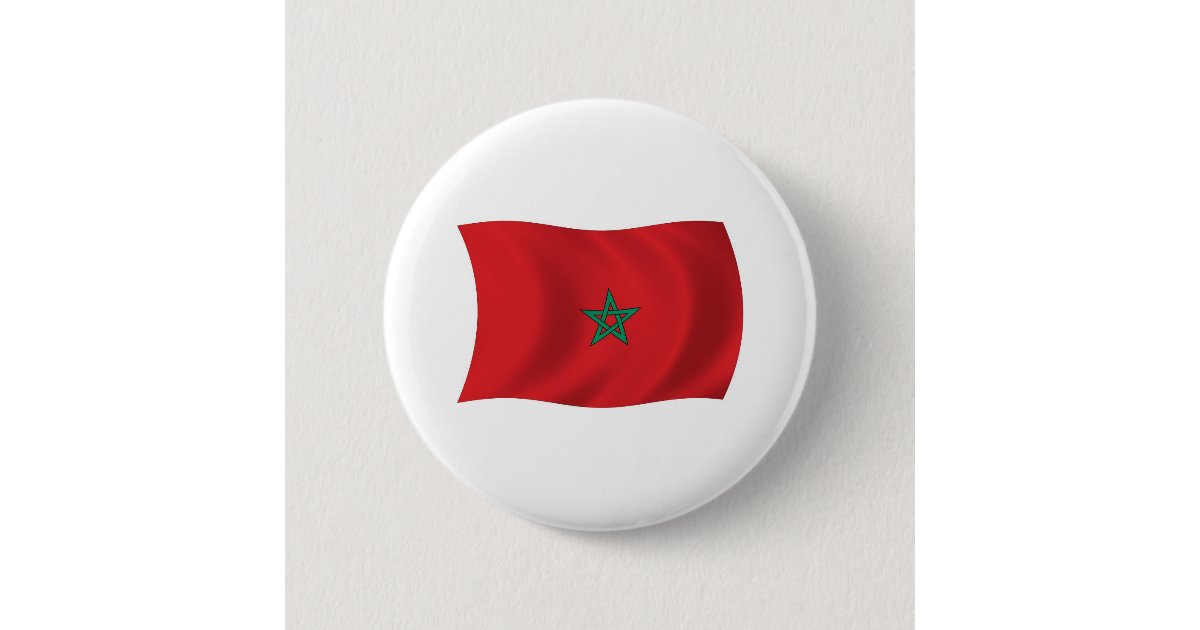 Morocco Flag Button | Zazzle