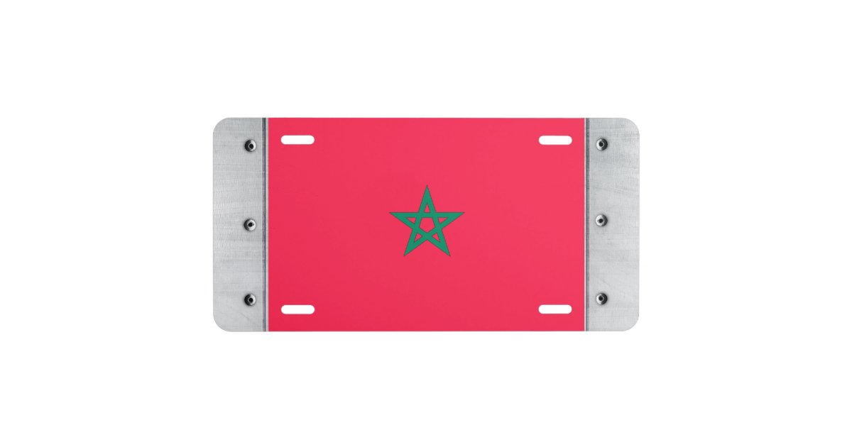 Morocco Flag License Plate | Zazzle