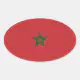 Morocco Flag Oval Sticker Marokko-Flagge Aufkleb | Zazzle