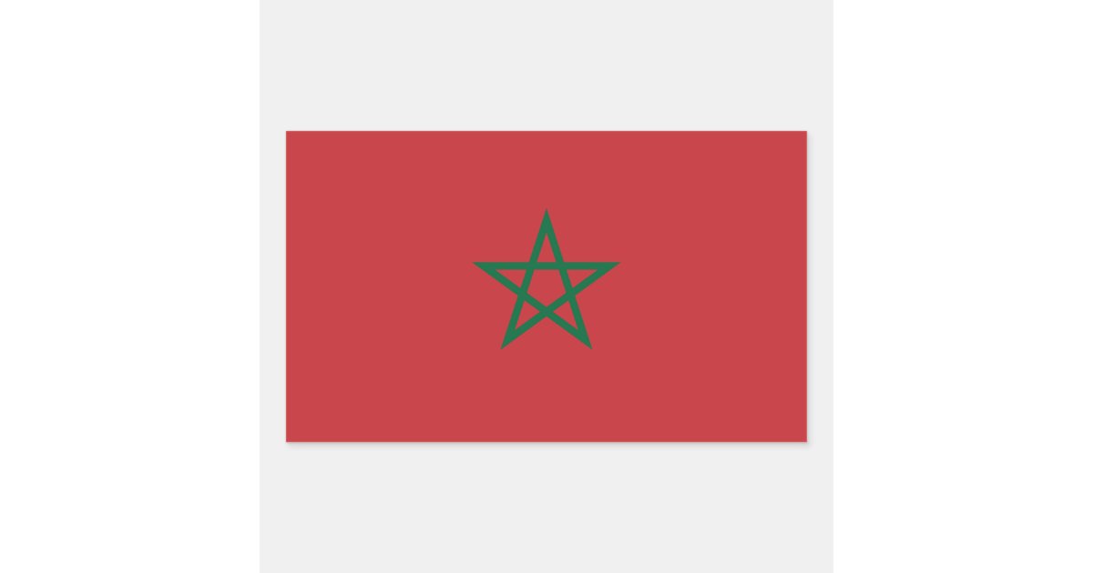 Morocco Flag Rectangular Sticker | Zazzle