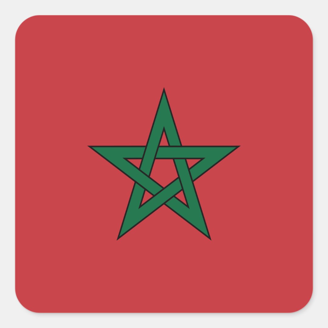 Morocco Flag Sticker | Zazzle