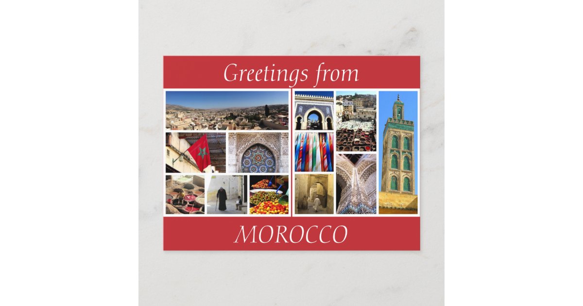 morocco greetings postcard | Zazzle