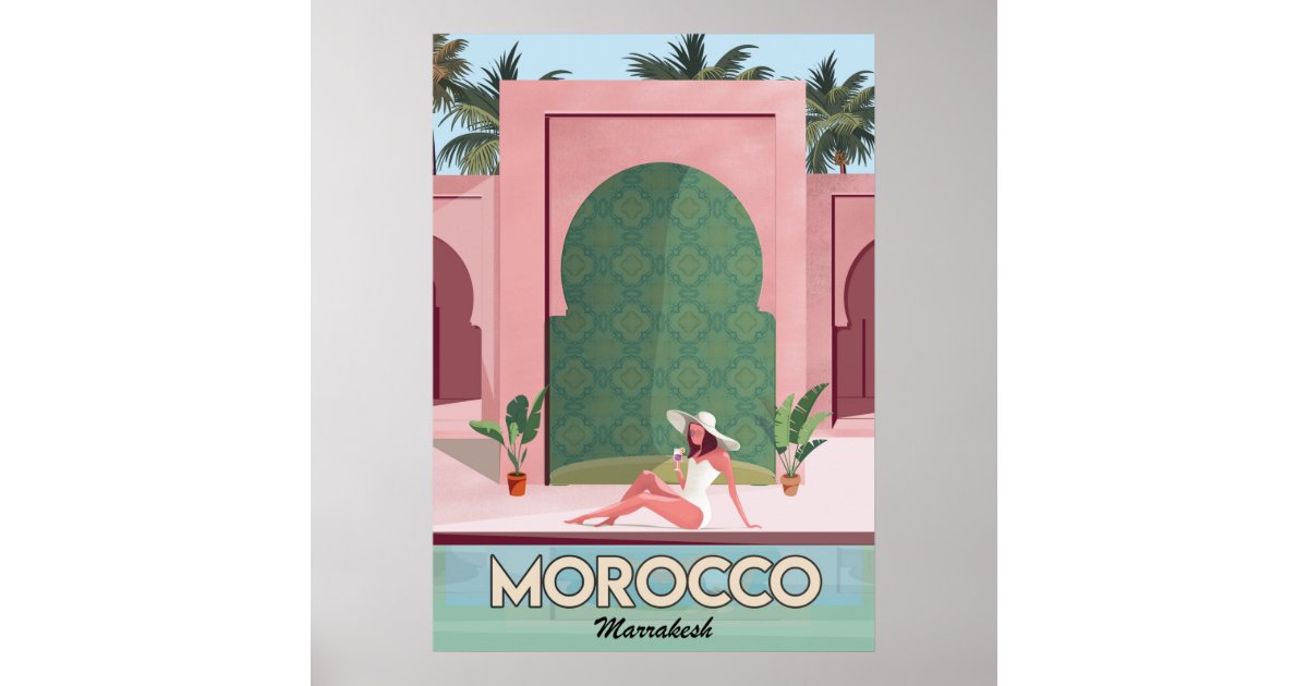 Morocco marrakech travel poster | Zazzle