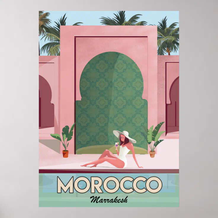 Morocco marrakech travel poster | Zazzle