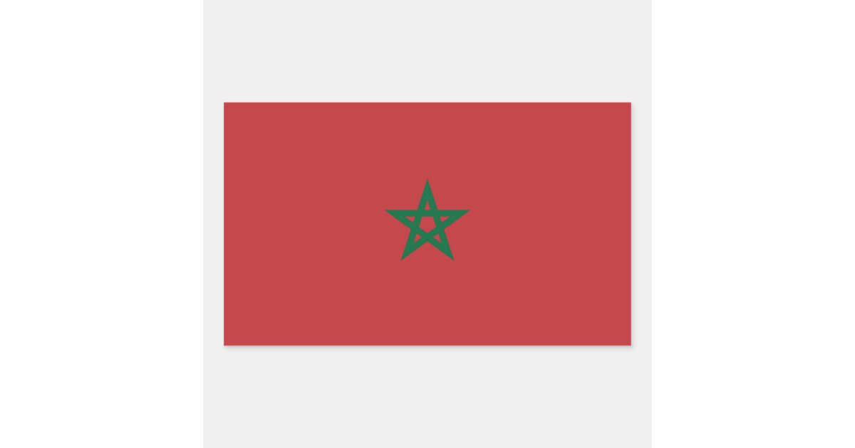 Morocco/Moroccan Flag Rectangular Sticker | Zazzle