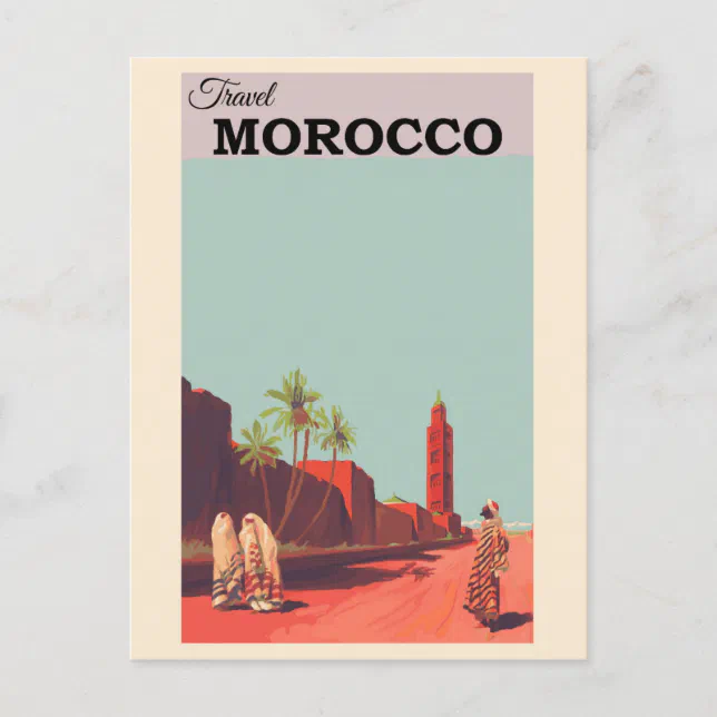 Morocco North Africa Vintage Travel Postcard | Zazzle