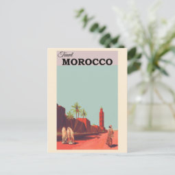 Morocco North Africa Vintage Travel Postcard | Zazzle