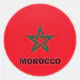 Morocco Roundel quality Flag Classic Round Sticker | Zazzle