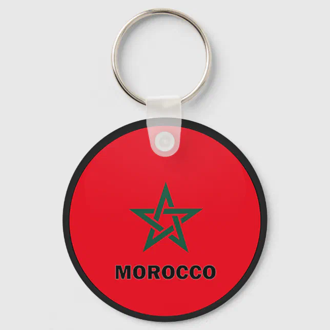 Morocco Roundel quality Flag Keychain | Zazzle
