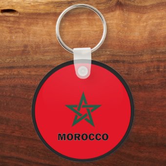 Morocco Roundel quality Flag Keychain | Zazzle