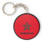 Morocco Roundel quality Flag Keychain | Zazzle