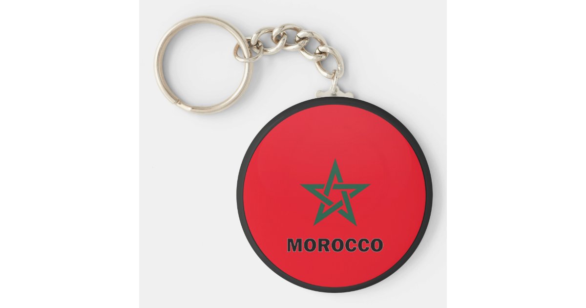 Morocco Roundel quality Flag Keychain | Zazzle.com