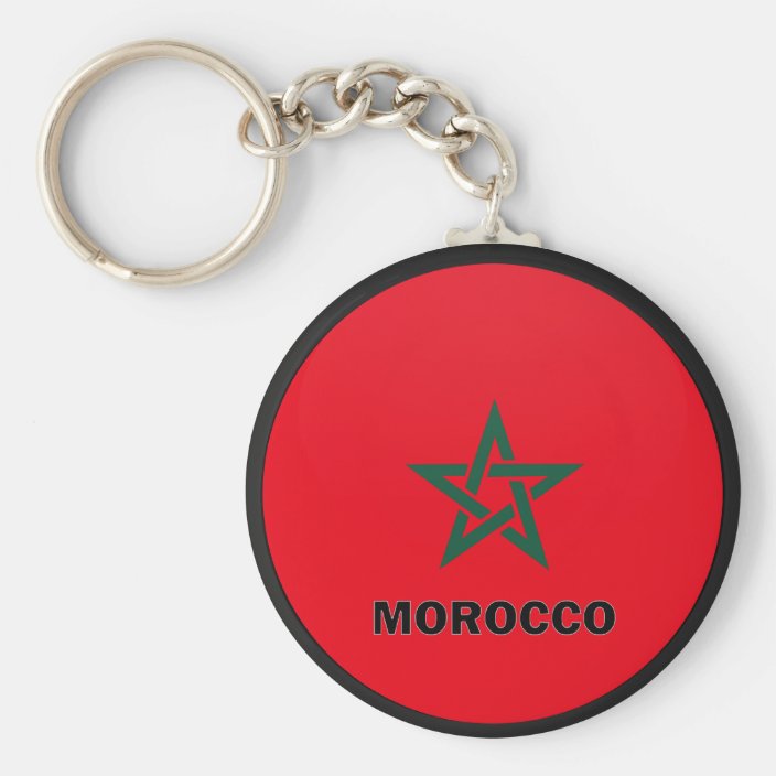 Morocco Roundel quality Flag Keychain | Zazzle.com