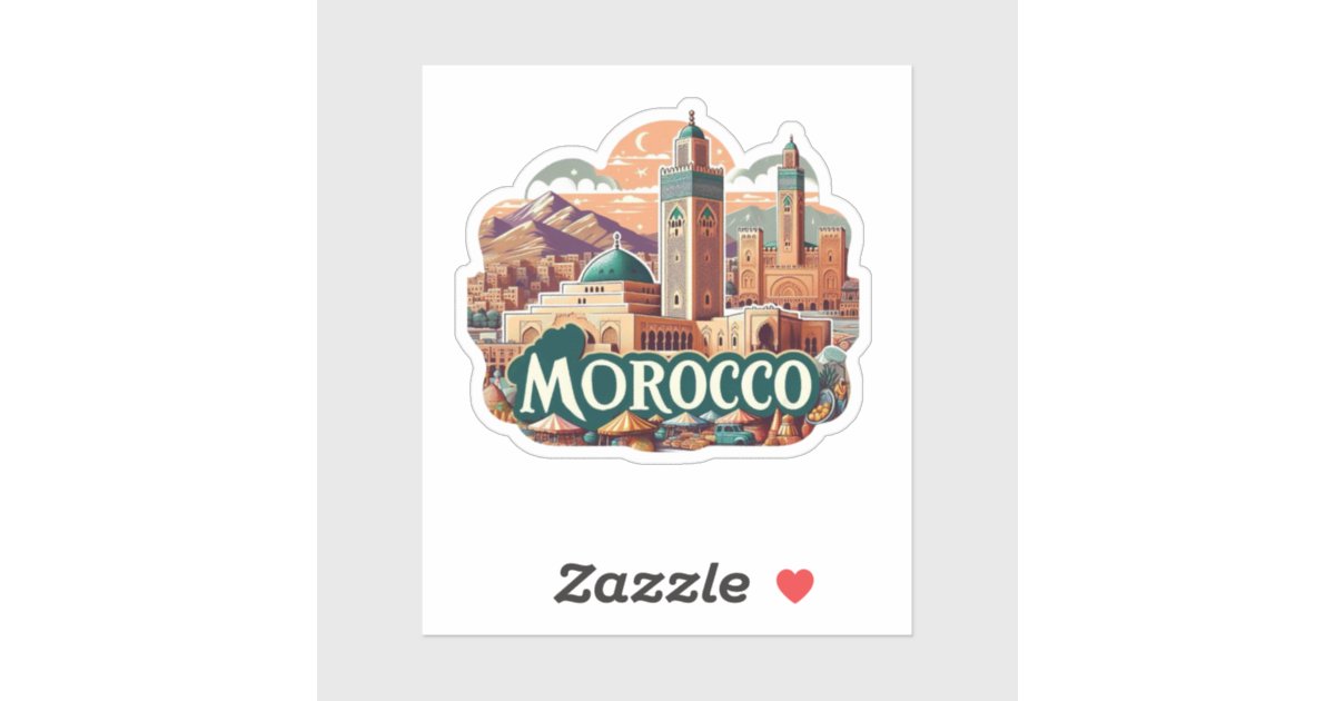 Morocco Sticker | Zazzle