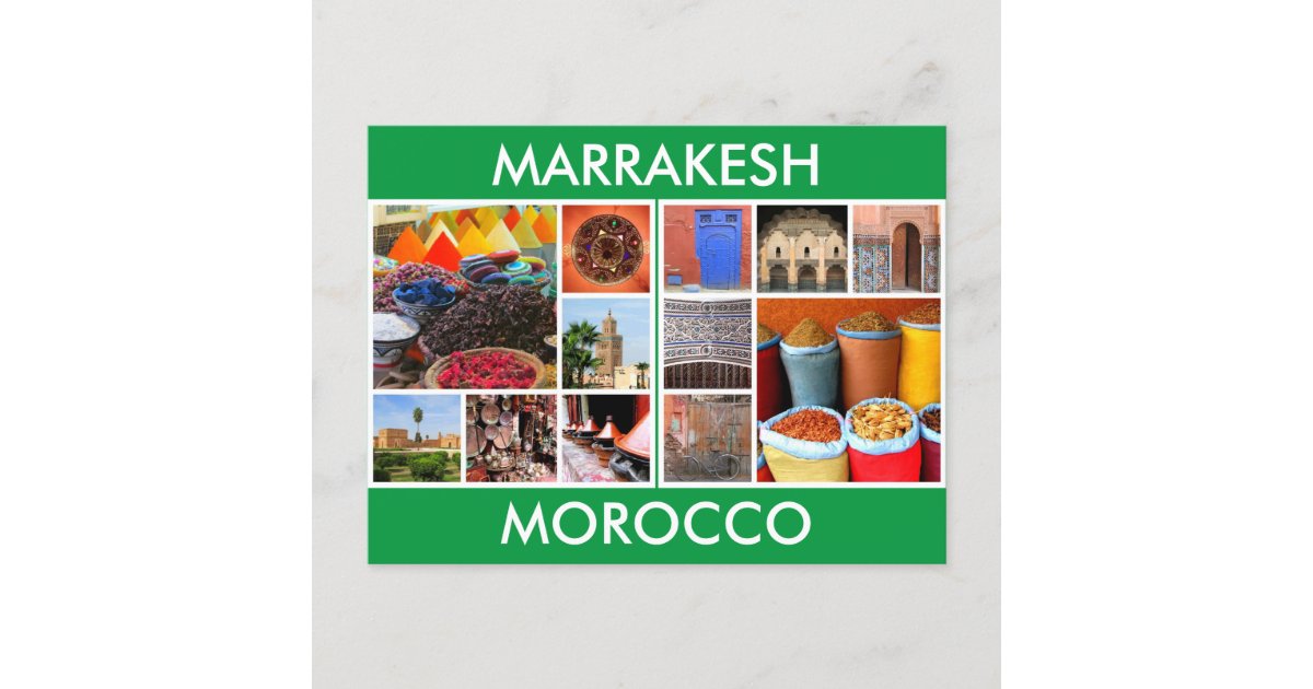 morocco travel marrakesh postcard | Zazzle