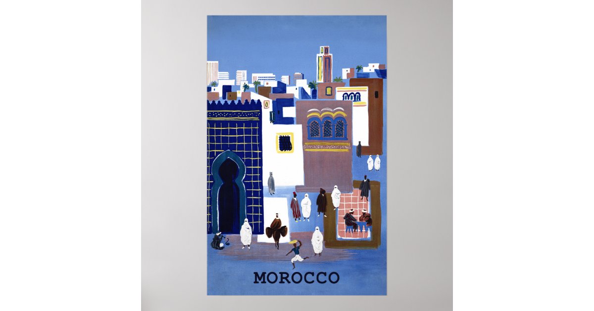 Morocco travel poster. 15x25 poster | Zazzle