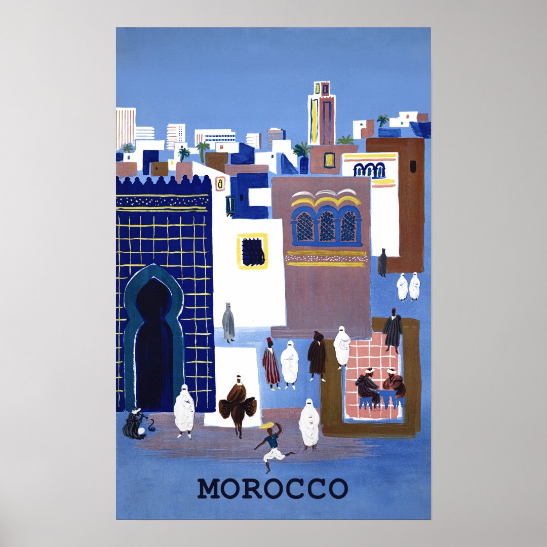 Morocco travel poster. 15x25 poster | Zazzle