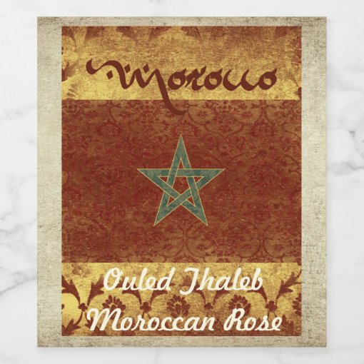 Morocco Wine Label | Zazzle