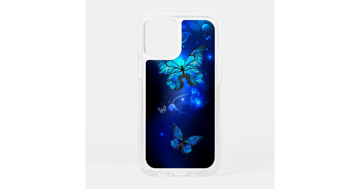 Morpho Butterfly in the Dark Background Speck iPhone 12 Mini Case | Zazzle