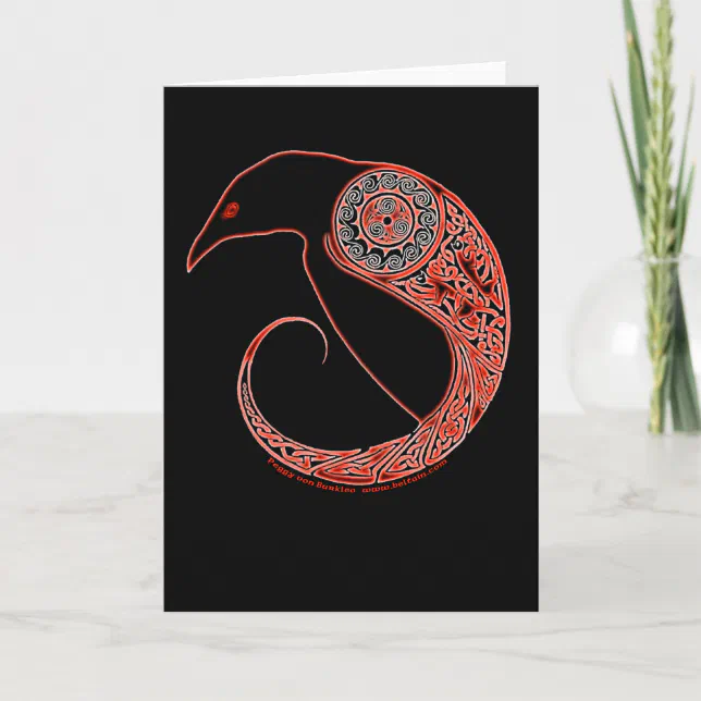 Morrigan Celtic Raven Card | Zazzle
