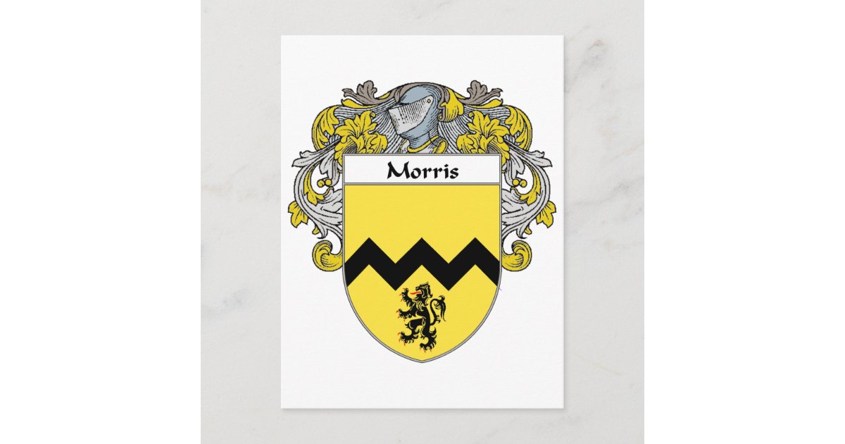 Morris Coat of Arms (Mantled) Postcard | Zazzle
