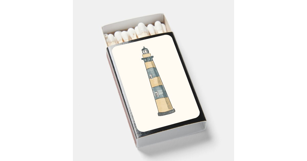 Morris Island Lighthouse Wedding Favors Matchboxes | Zazzle