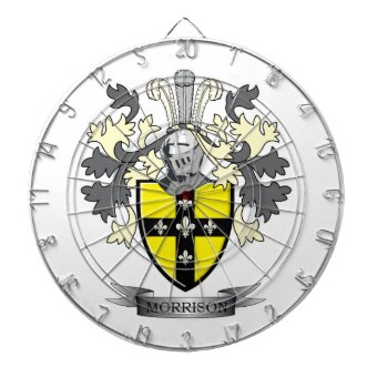 Morrison Family Crest Coat of Arms Dart Board | Zazzle