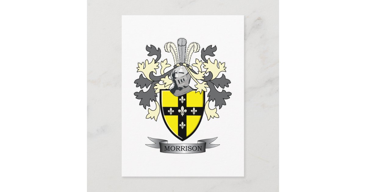 Morrison Family Crest Coat of Arms Postcard | Zazzle
