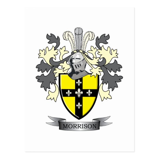 Morrison Family Crest Coat of Arms Postcard | Zazzle.com