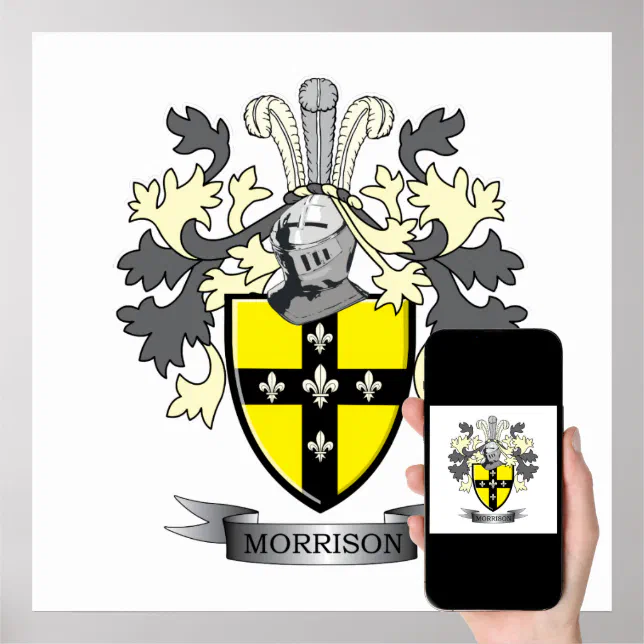 Morrison Family Crest Coat of Arms Poster | Zazzle