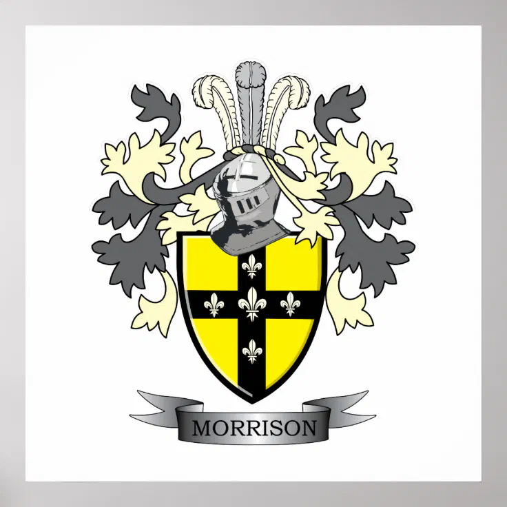 Morrison Family Crest Coat of Arms Poster | Zazzle