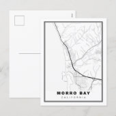 Morro Bay Map Holiday Postcard | Zazzle