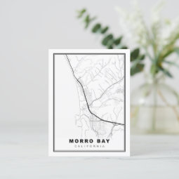 Morro Bay Map Holiday Postcard | Zazzle