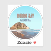Morro Bay Rock California Vintage Sticker | Zazzle