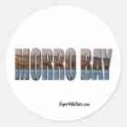 Morro Bay Rock California Vintage Square Sticker | Zazzle.com
