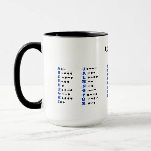 Morse Code Alphabet and Punctuation Chart Mug | Zazzle